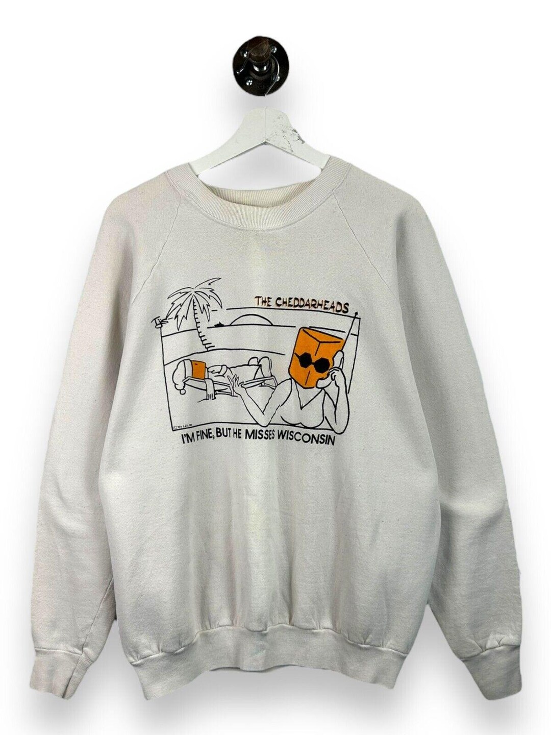 Vintage 90s the Cheddarheads Comedy Cartoon Graphic Sweatshirt Size XL ...