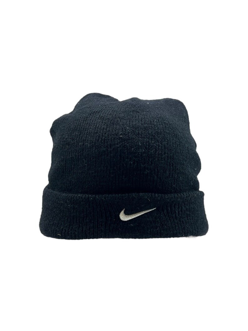 Vintage Nike Embroidered Mini Swoosh Toque Hat OSFA Black - Etsy
