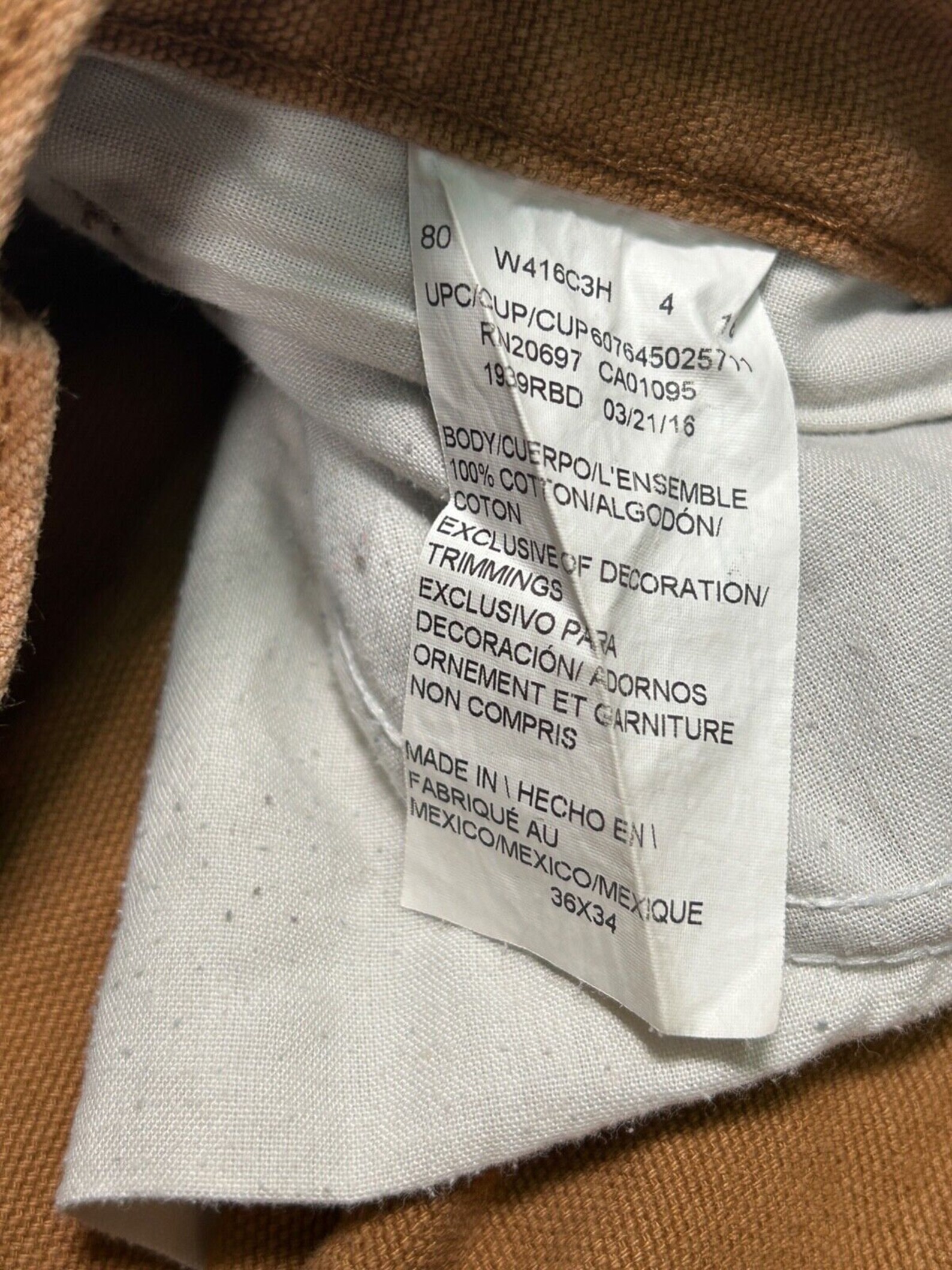 Vintage Dickie's Canvas Carpenter Workwear Relaxed Fit Pants Size 37W ...