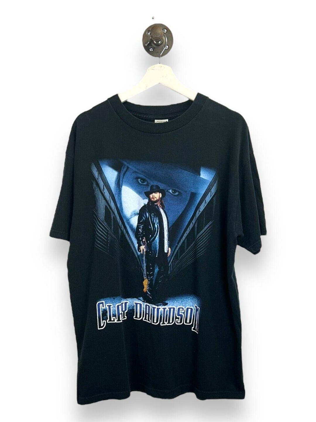 Vintage 1998 Clay Davidson Unconditional Wrestling Graphic T-shirt Size ...