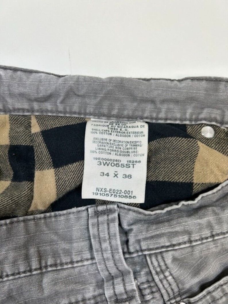 Vintage Wrangler Riggs Workwear Plaid Lined Ripstop Workwear Cargo ...