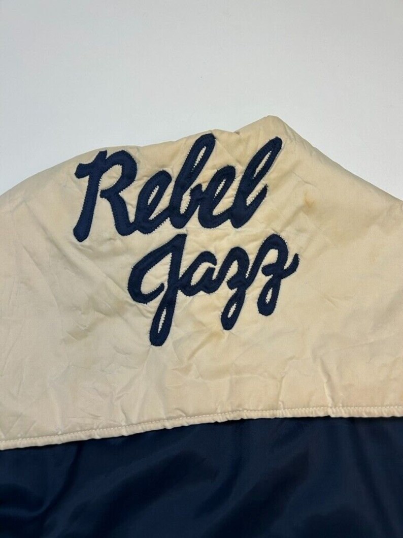 Vintage 70s/80s Delong Rebel Jazz Insulated Satin Bomber Jacket Size XS ...