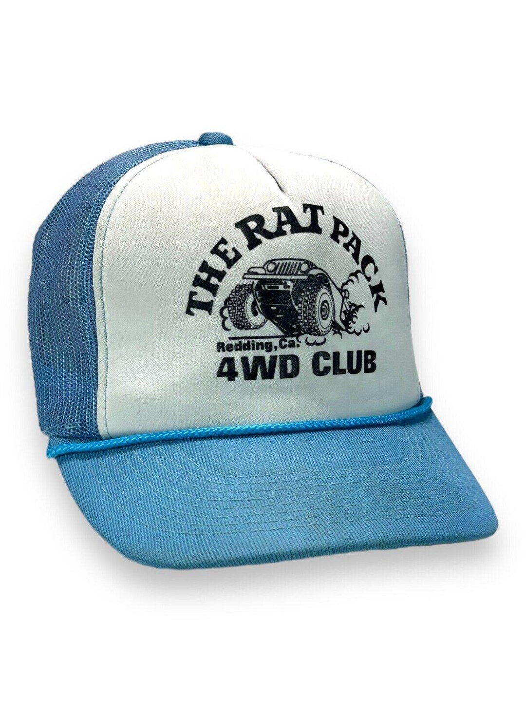 Vintage 80s the Rat Pack 4WD Club Car Graphic Trucker Snapback Hat OSFA ...