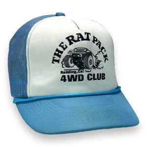 Vintage 80s the Rat Pack 4WD Club Car Graphic Trucker Snapback Hat OSFA ...