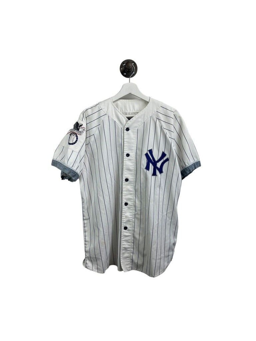 Vintage 80s/90s New York Yankees MLB Stitched Pinstripe Starter Jersey ...