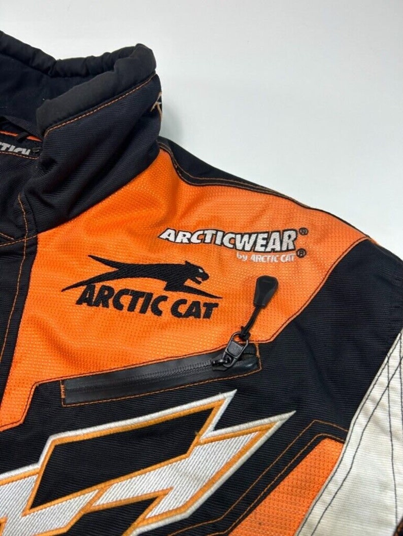 Vintage 90s Arctic Cat Team Arctic Snowmobiling Insulated Jacket Size ...