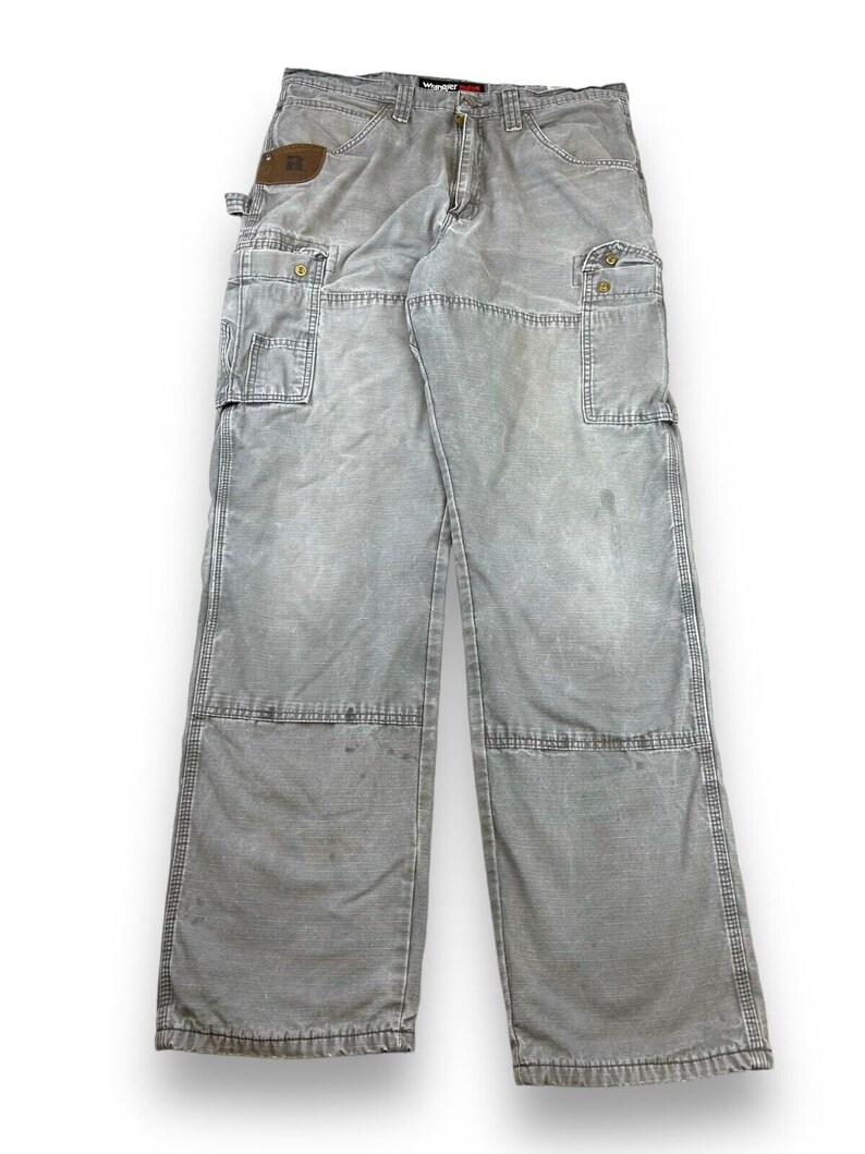 Vintage Wrangler Riggs Workwear Plaid Lined Ripstop Workwear Cargo ...