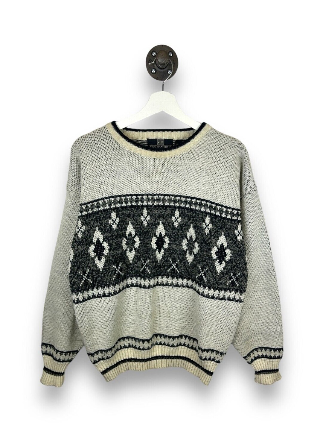 Vintage 90s Jonathan Bryan Pattern Pullover Knit Sweater Size Medium ...