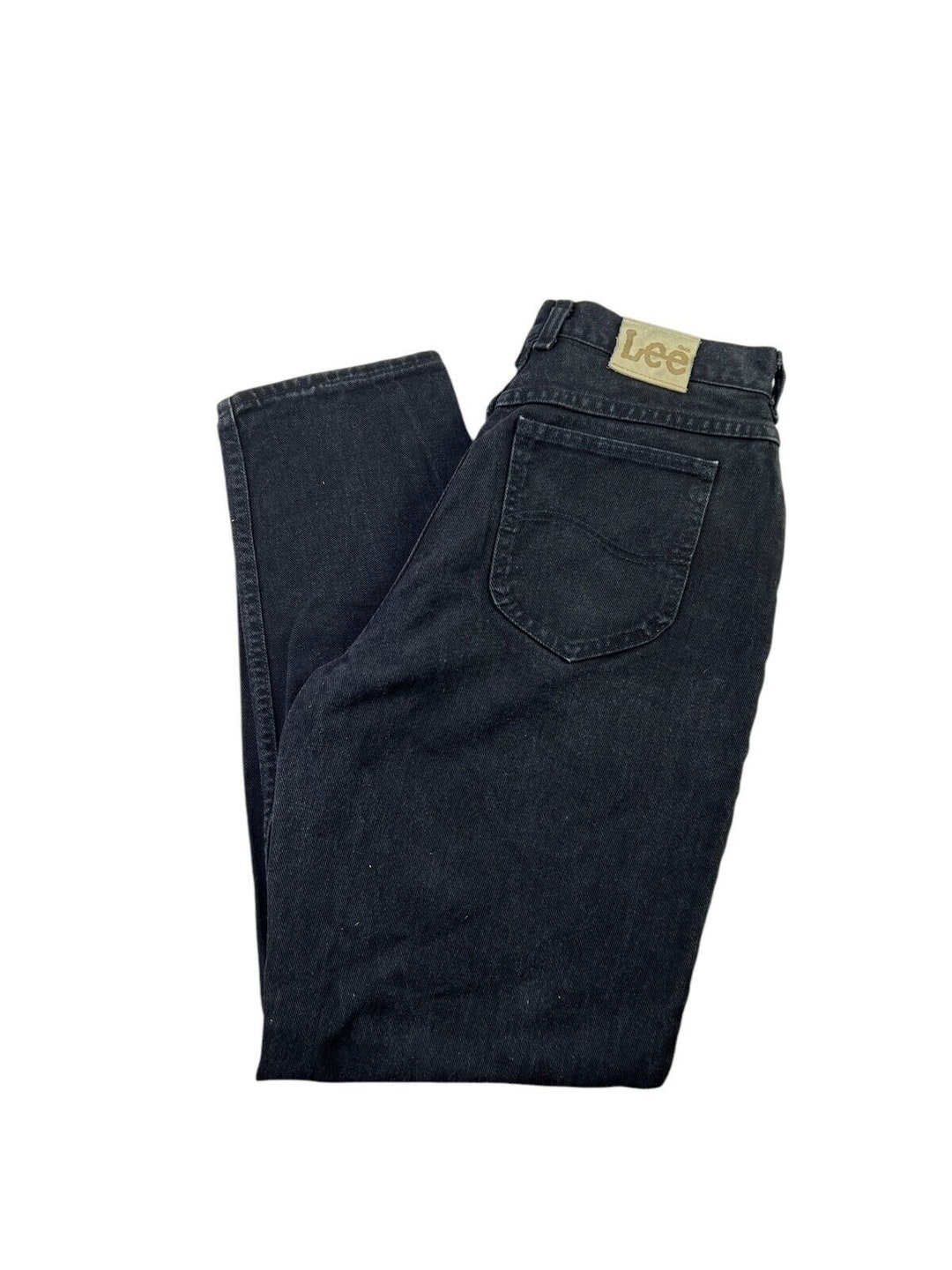 Vintage 90s Lee Relaxed Fit Black Dark Wash Denim Pants Size 29W - Etsy