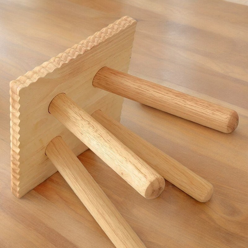 Childrens Cookie Chair Solid Wooden Stool Fun Wooden Toddler Stool ...