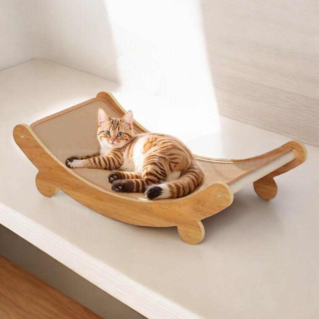 Unique Cat Bed Scratch Board Pet Supplies, Handmade Cat Furniture, Cat ...