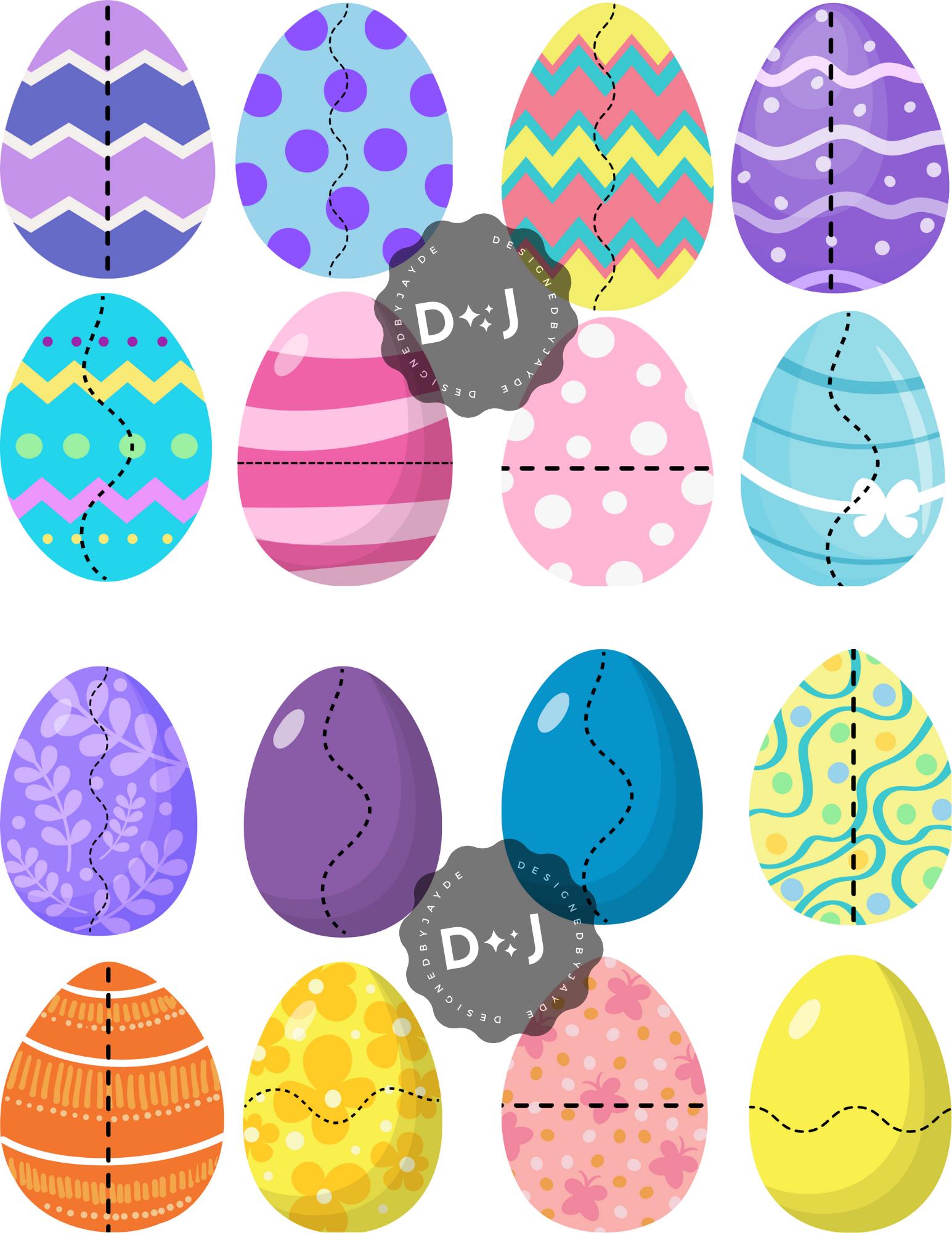 Printable Easter Egg Match Activity for Toddlers - PDF Cut & Match Game ...