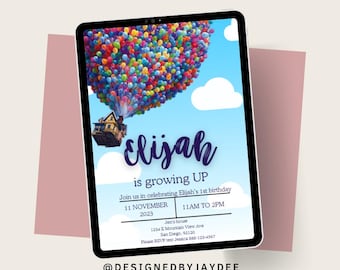 Pixar Up Party Invitation Template