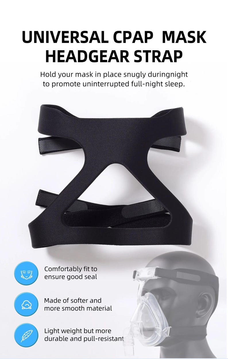 4 Packs CPAP Mask Replacement Headgear Strap,sleep Apnea Masks Accessor ...