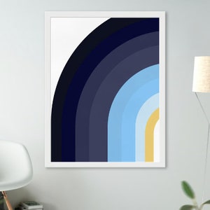 Blue Heeler Inspired Color Palette - Rainbow Baby Nursery Wall Art - Etsy