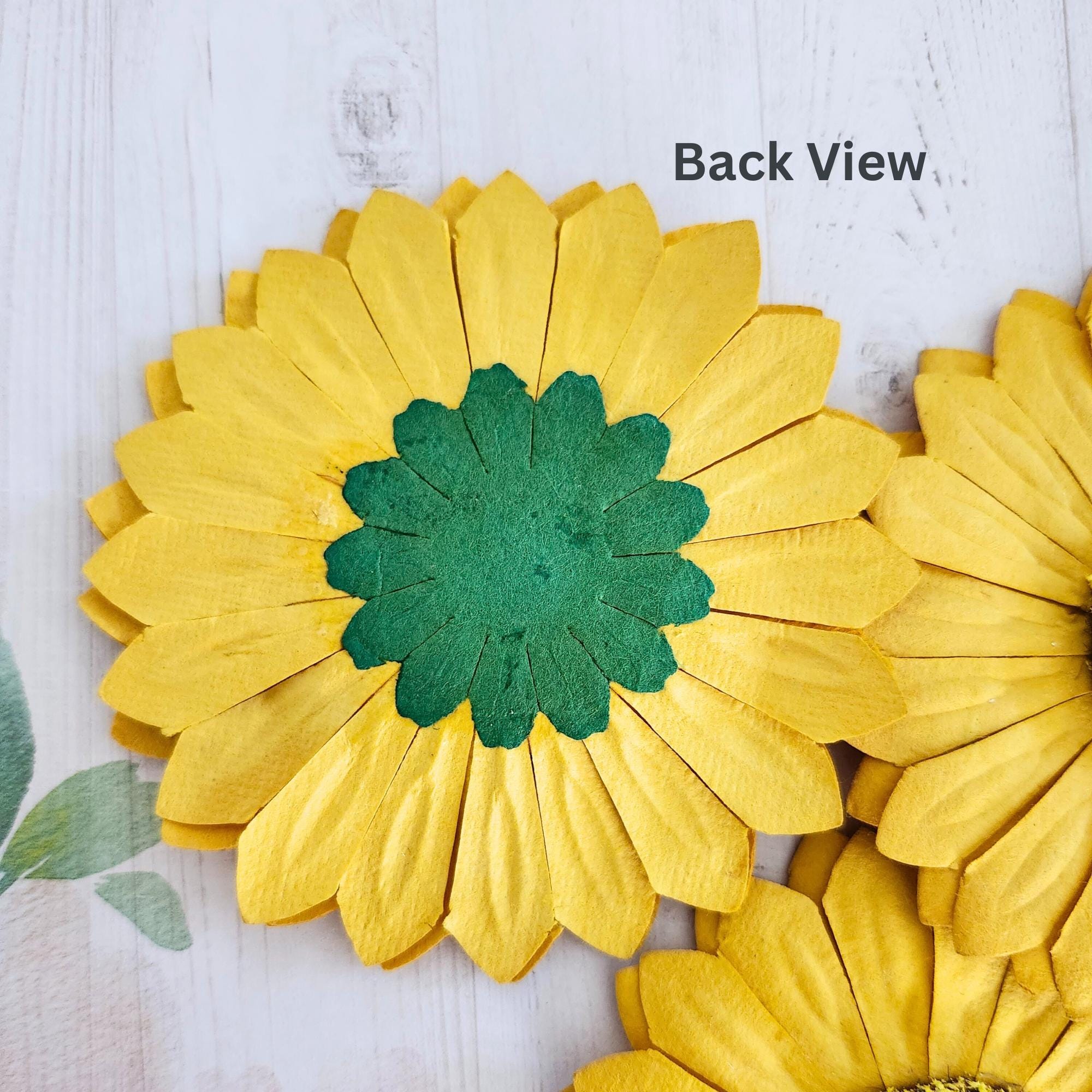 Large Paper Sunflowers - Paper Flowers - Paper Embellishments - Flower ...