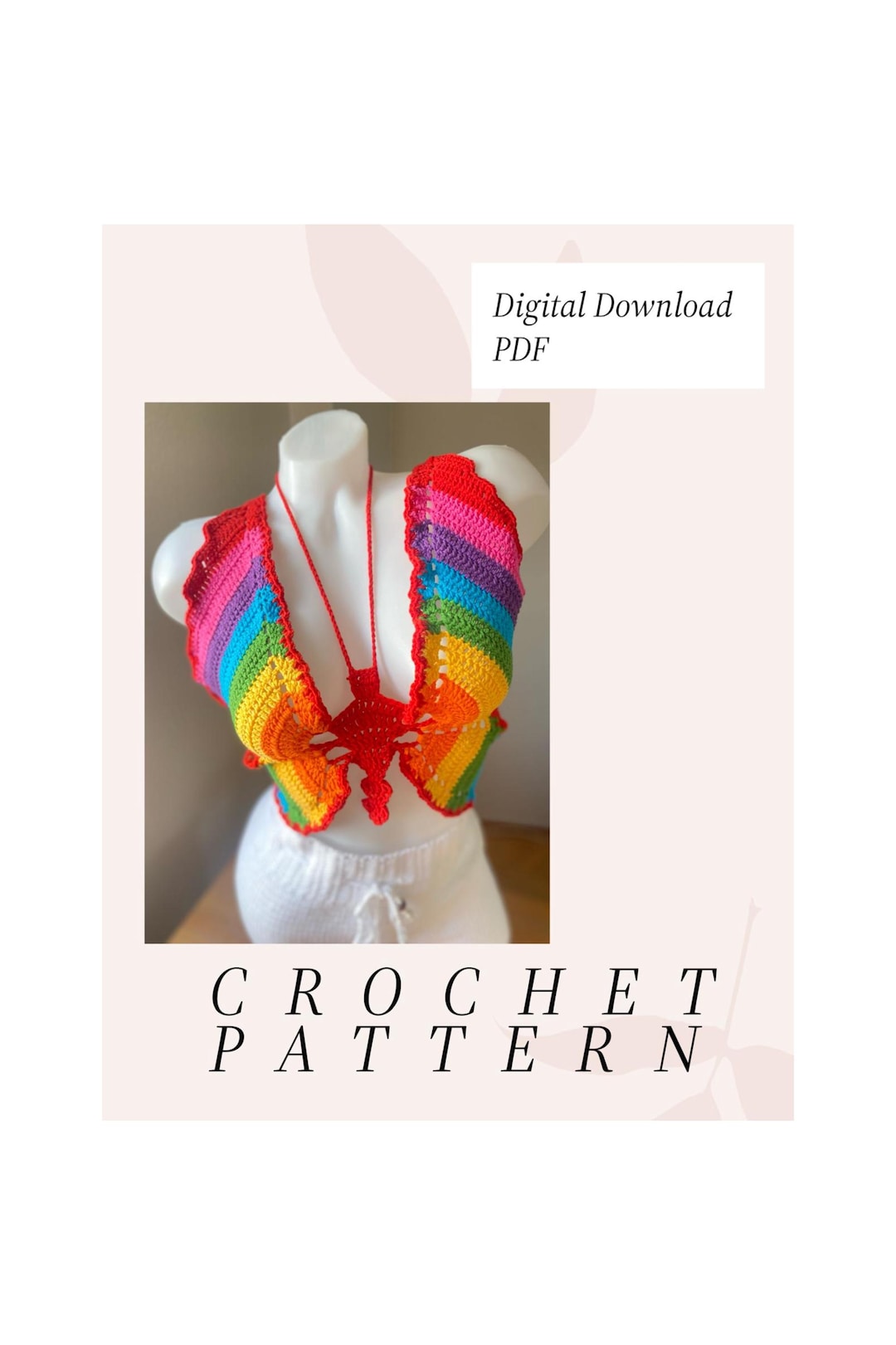 Crochet Butterfly Top Pattern - Etsy