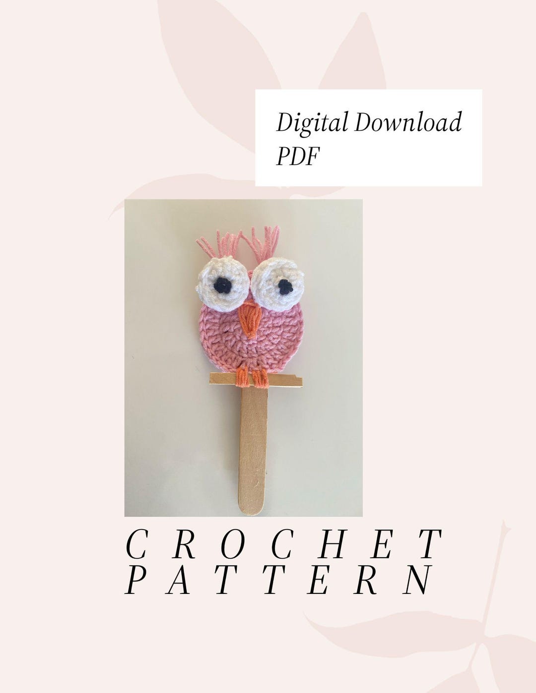 Crochet Owl Bookmark Pattern – Easy & Quick PDF Tutorial, Step-by-step ...