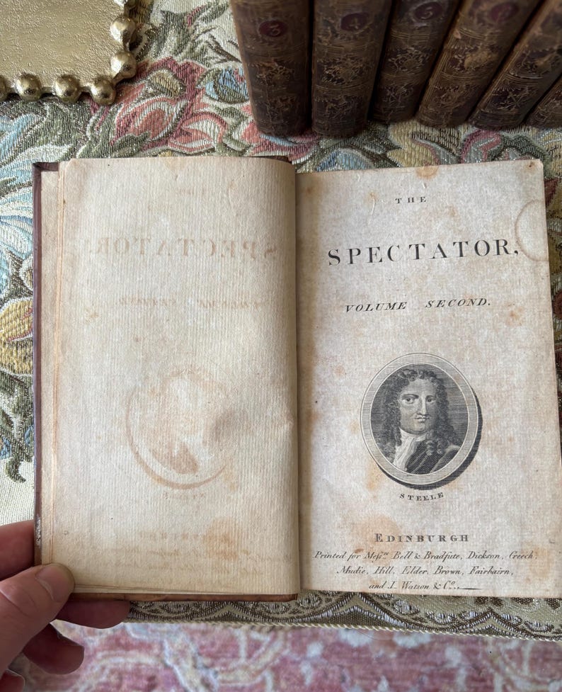 The Spectator (complete Eight Volume Set) - First Edition 1711 - Etsy