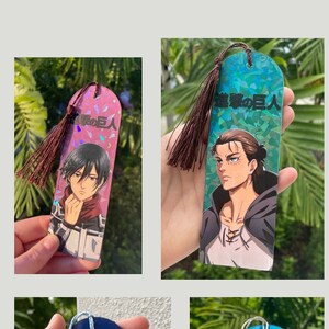 AOT Inspired Anime Bookmarks, Eren, Armin, Mikasa, & Levi - Etsy