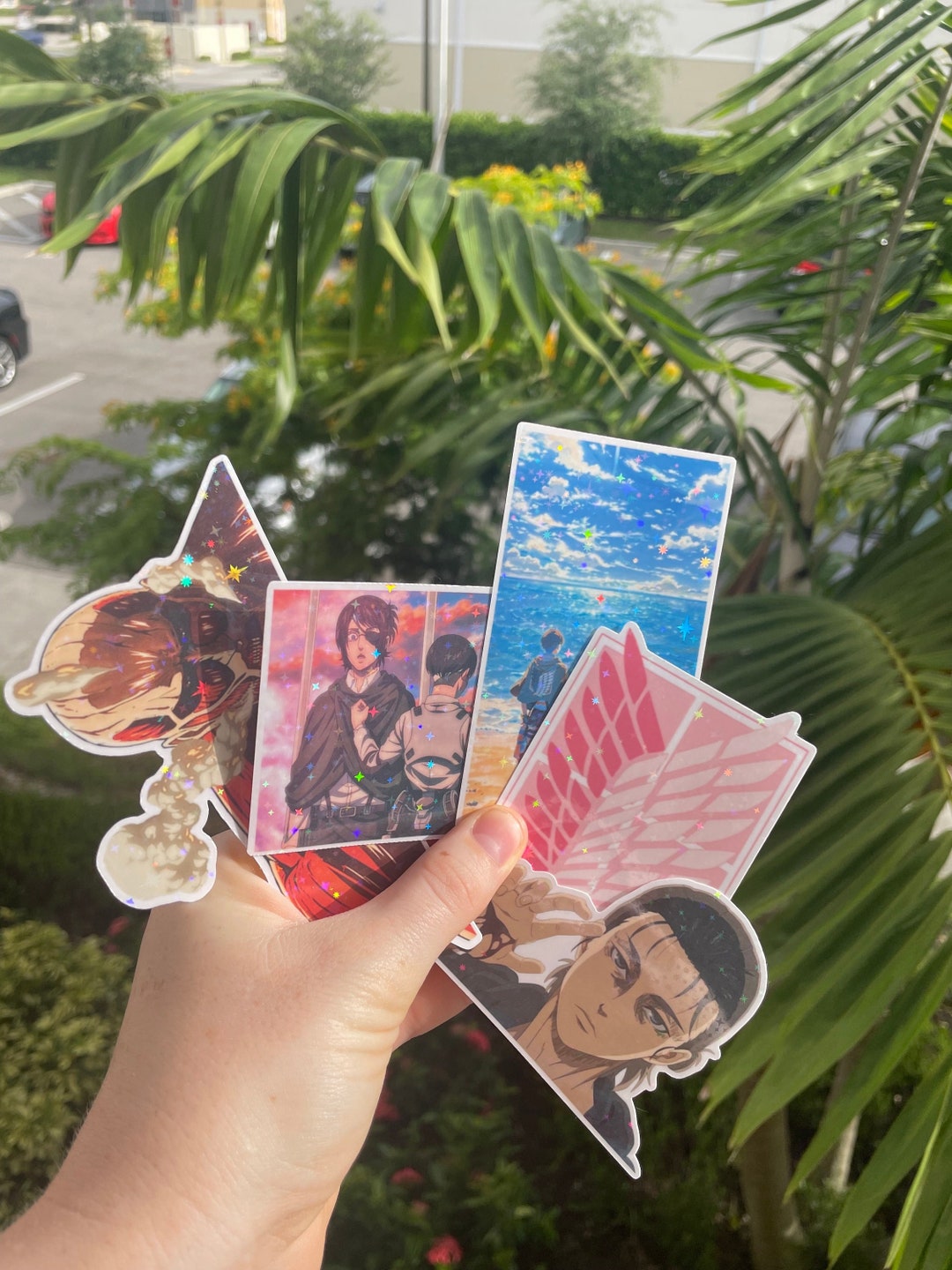 AOT Inspired Anime Stickers, Holographic & Waterproof - Etsy