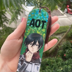 AOT Inspired Anime Bookmarks, Eren, Armin, Mikasa, & Levi - Etsy