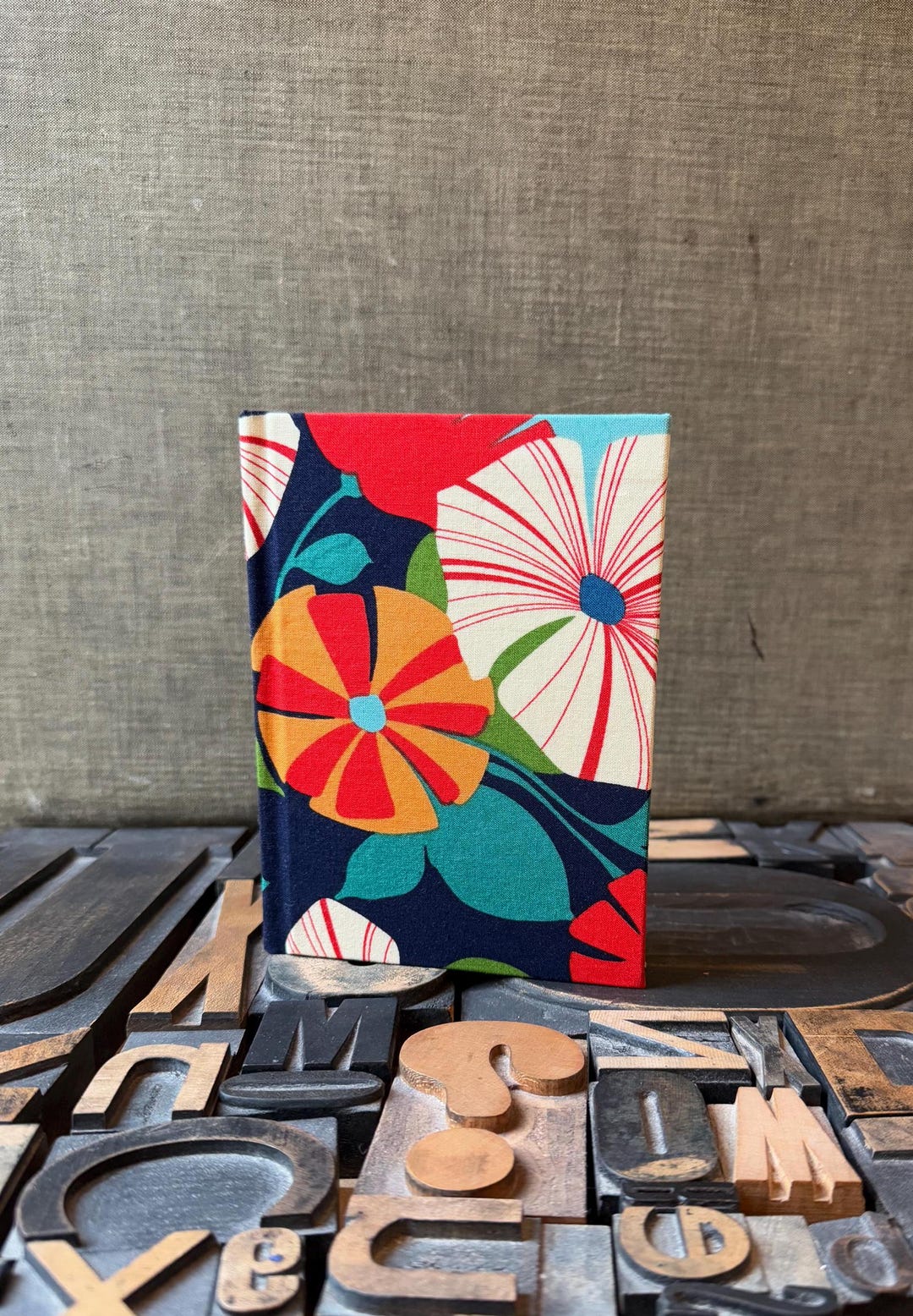 Small Unlined Fabric Covered Journal Flowers - Etsy