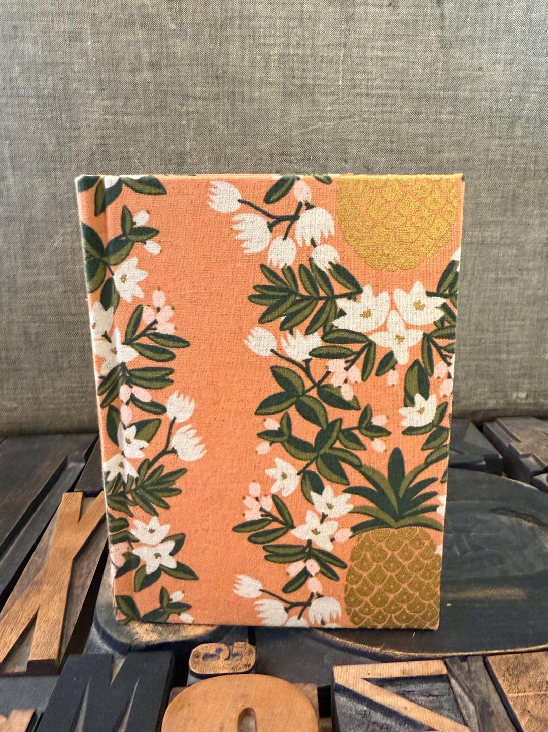 Small Unlined Fabric Covered Journal Pineapples - Etsy