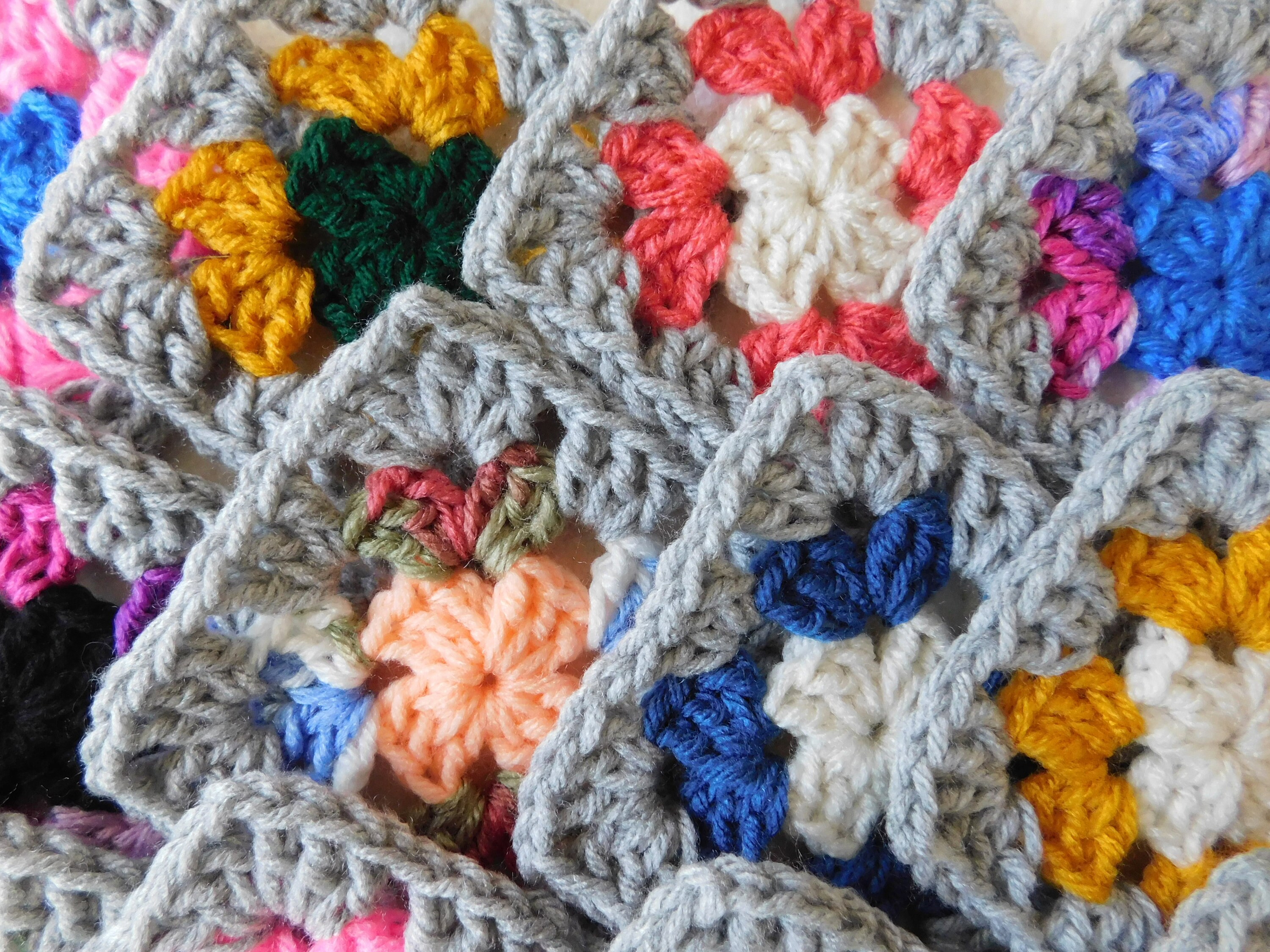 Granny Square Box Lot Multicolored Gray Trimmed Qnty 70 - Etsy