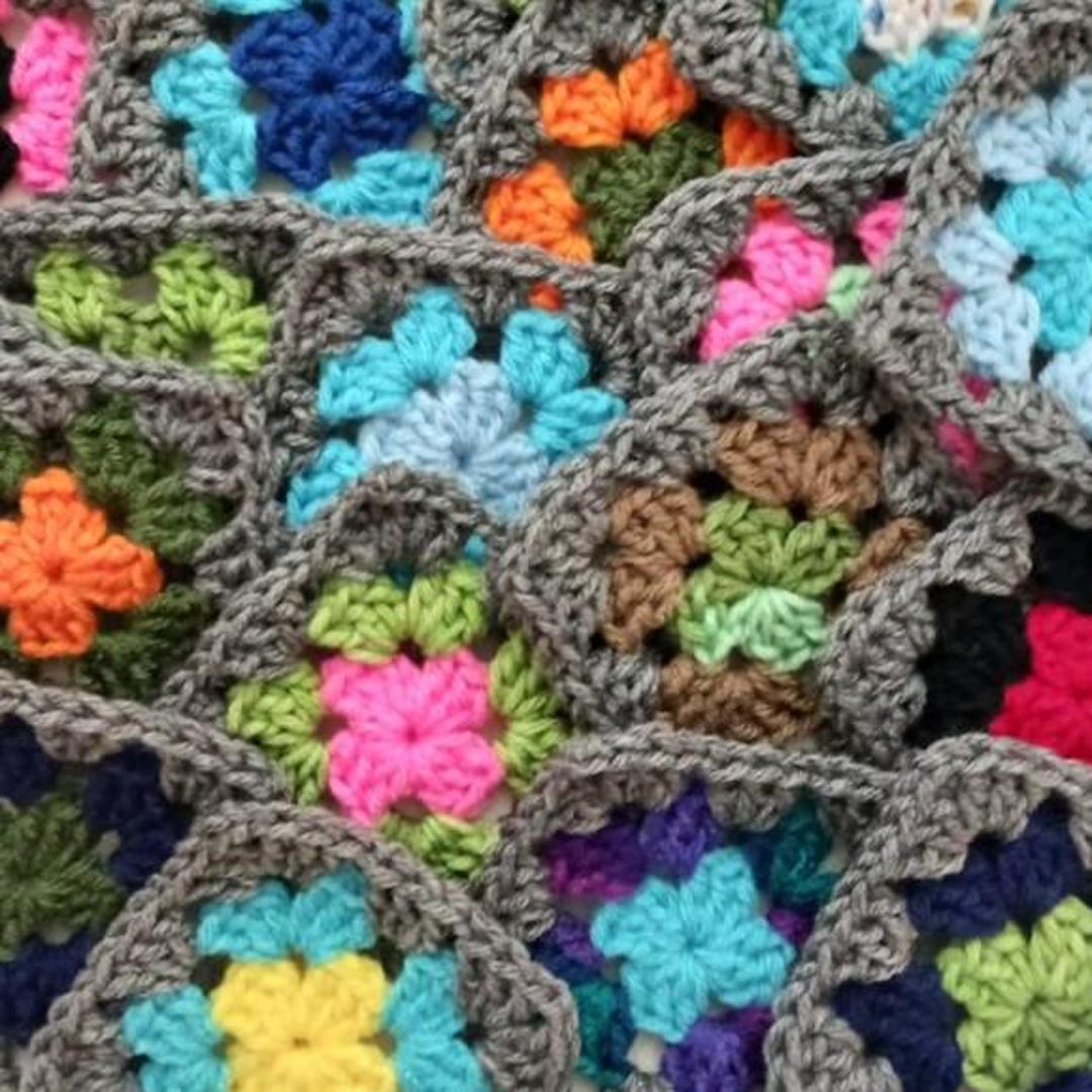 Granny Square Box Lot Gray Heather Trimmed Qnty 70 - Etsy