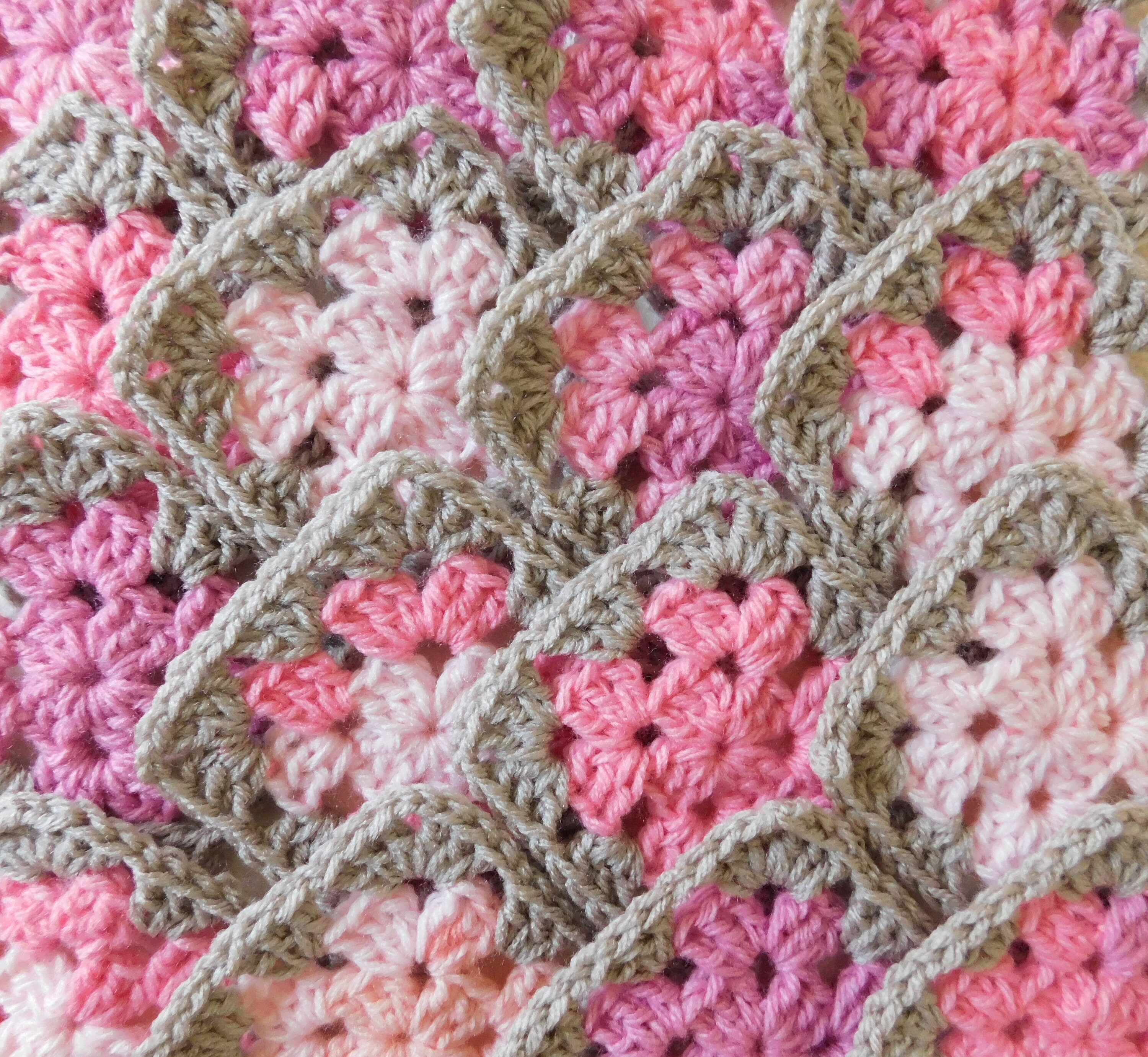 70 Granny Square Box Lot Pinks With Oatmeal Trim - Etsy