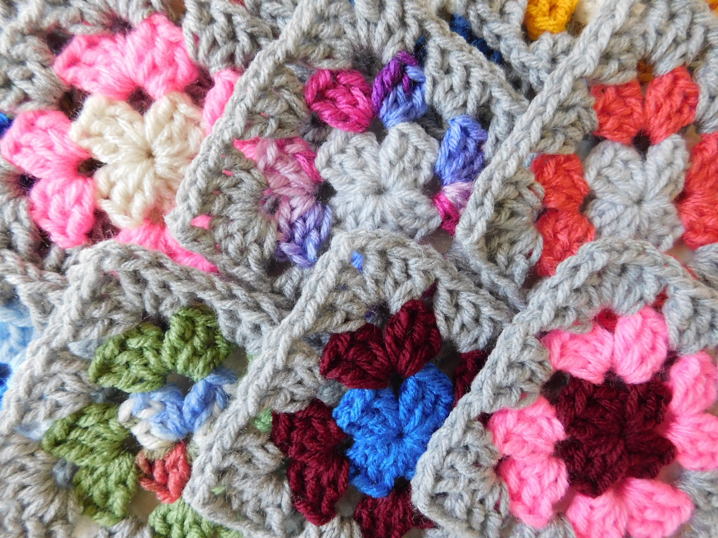 Granny Square Box Lot Multicolored Gray Trimmed Qnty 70 - Etsy