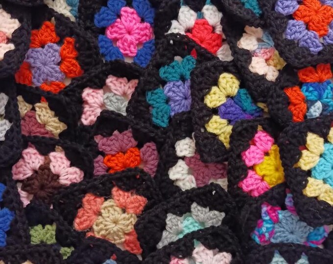 Granny Square Box Lot Multi Color Black Trimmed Qnty 72 Lot 2 - Etsy
