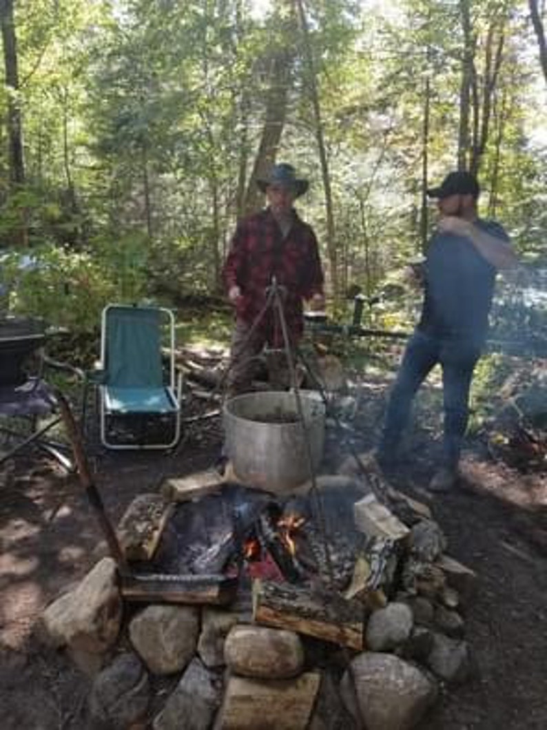 Hand Forged Campfire Cooking Tripod Heavy Duty - Etsy