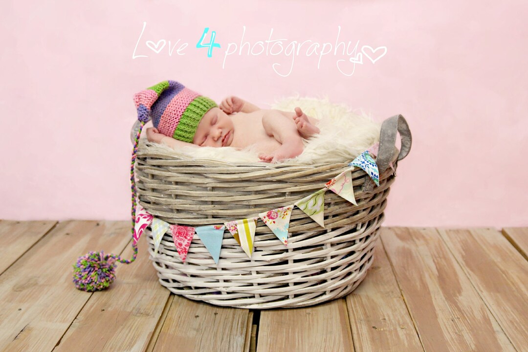 Mini Flags, Birthday Decoration. A Strand of 12 Tiny Bunting Garland to ...