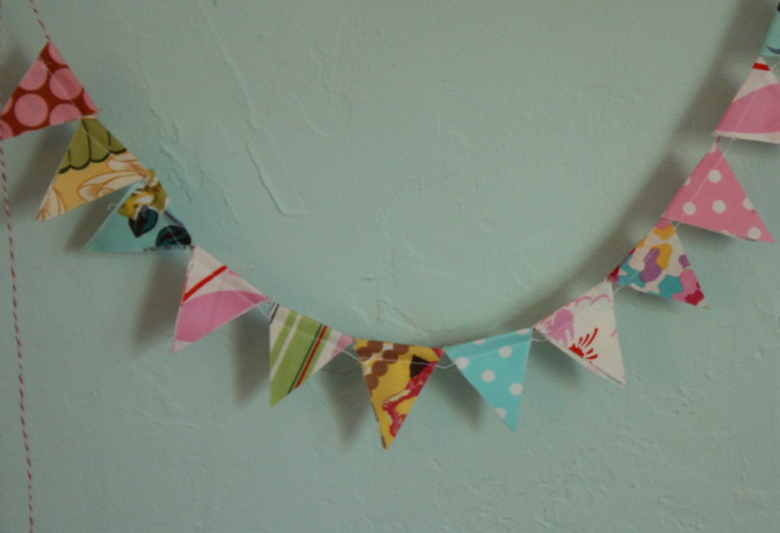 Mini Flags Birthday Decoration. A Strand of 12 Tiny Bunting - Etsy