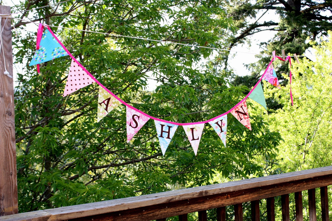 Personalized Custom Bunting Flag Decoration. 10 Flags up to - Etsy