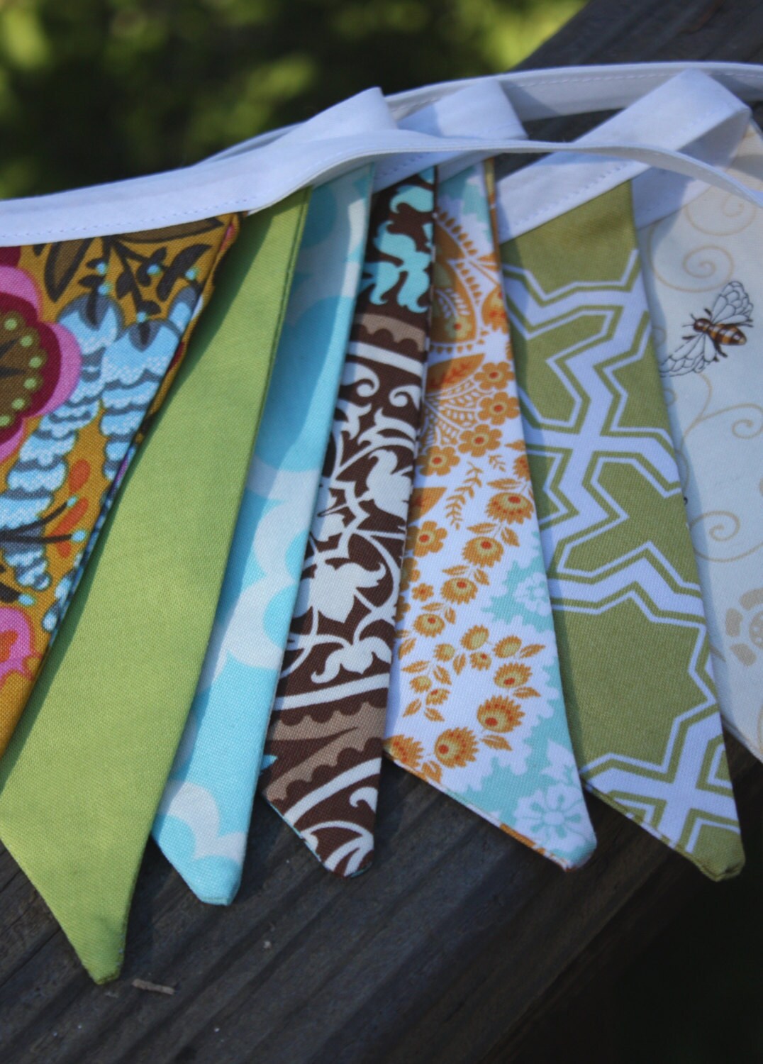 Fall Tones Bunting Banner 7 Medium Flags Ready to Ship. | Etsy