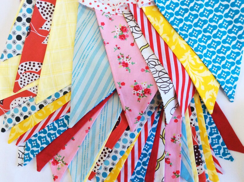 Set of TWO Long Circus or Carnival Themed Fabric Bunting - Etsy