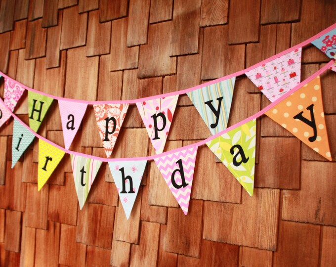 Happy Birthday Bunting Flags. A Unique Party Decoration. You Receive ...