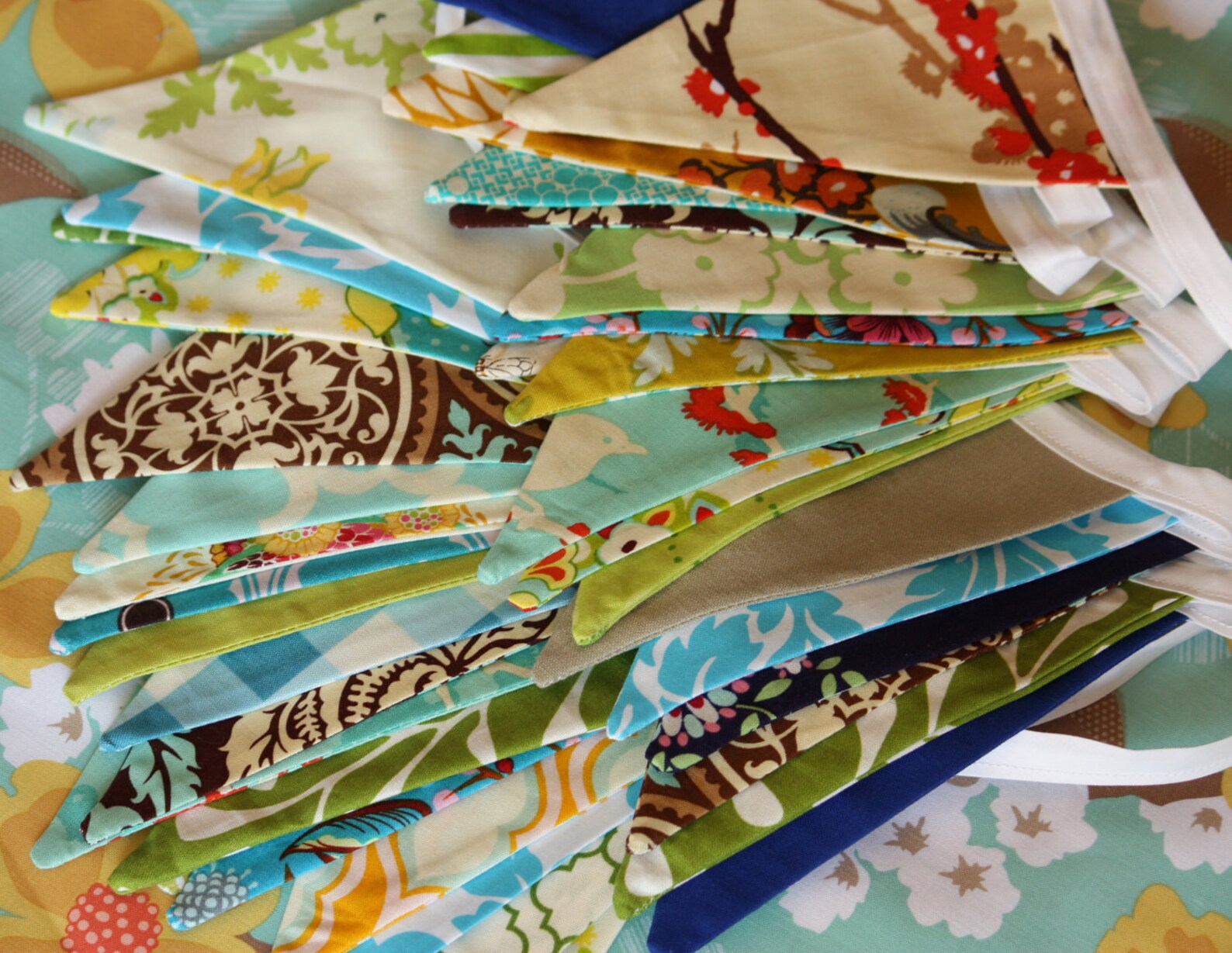 30' Bunting Custom Fabric Party Flags Wedding | Etsy