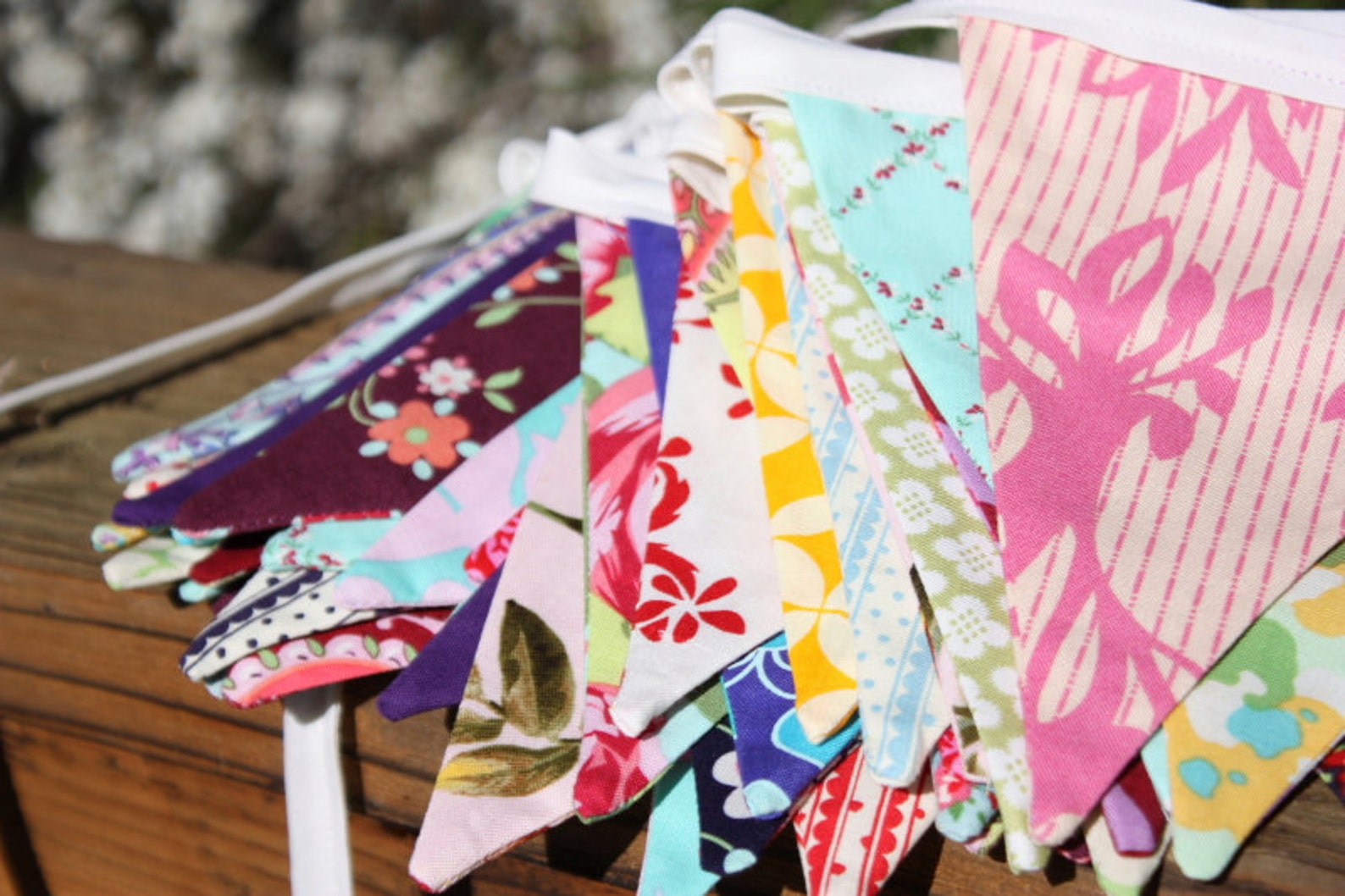 Custom Medium Sized Flags Bunting by the Yard. Wedding Decor - Etsy