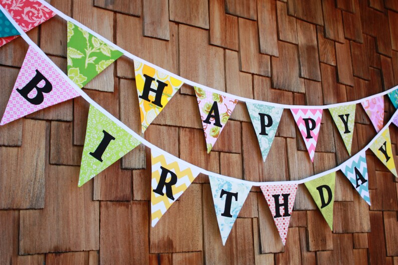 Custom Happy Birthday Flags. A Unique Party Decoration. You - Etsy