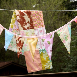 SALE Pastel Flag Bunting Designer's Choice Garland Banner in Soft ...