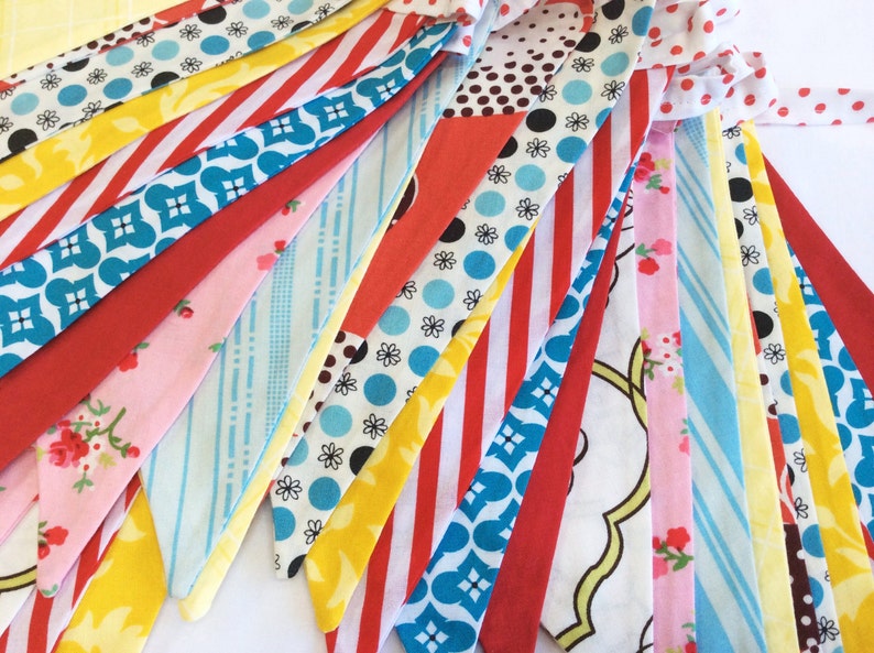 Set of TWO Long Circus or Carnival Themed Fabric Bunting - Etsy