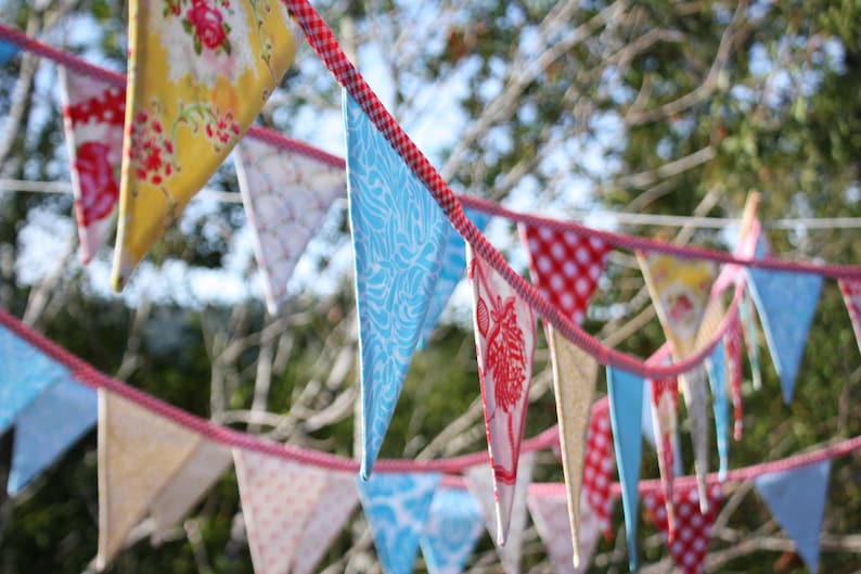 On SALE Carnival Theme Fabric Bunting by the Yard. Wedding - Etsy
