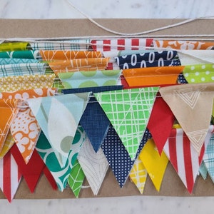 CUSTOM Mini Flag Bunting, Features 60 Tiny Flags in a Mix of Happy ...