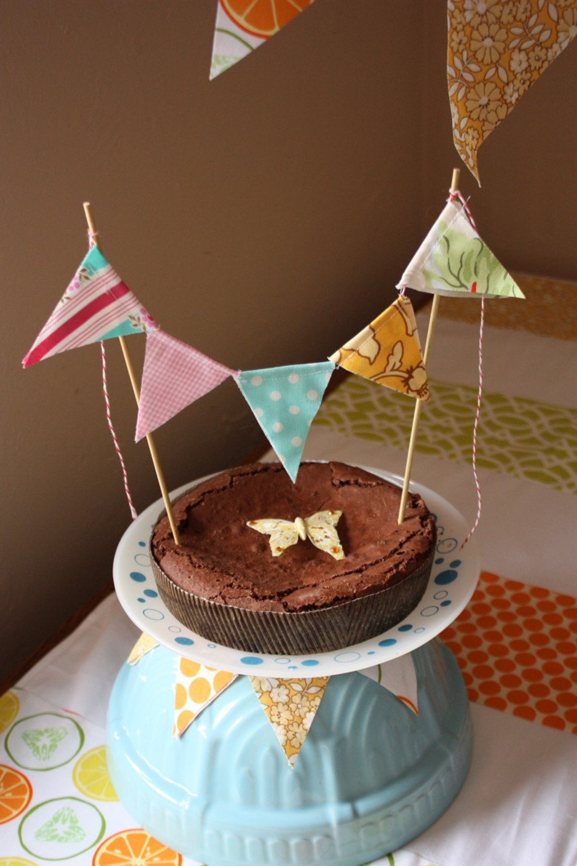 Mini Flags Birthday Decoration. A Strand of 12 Tiny Bunting - Etsy