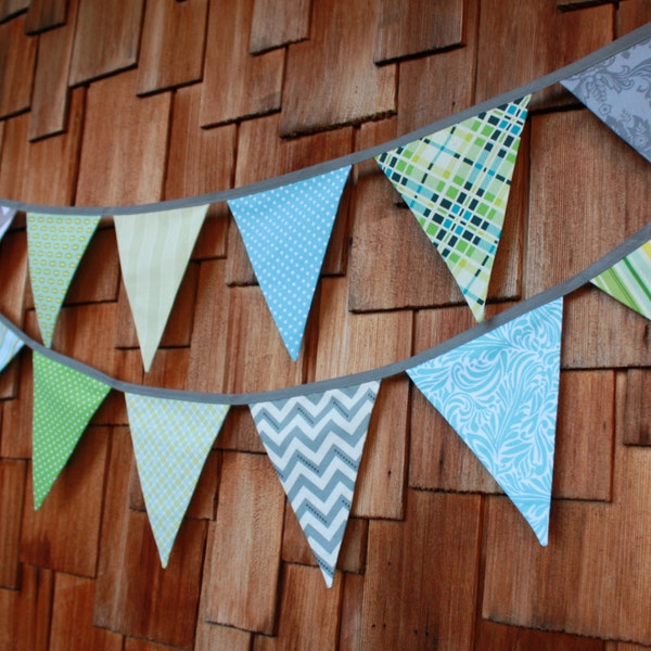 Green Pennant Banner - Etsy