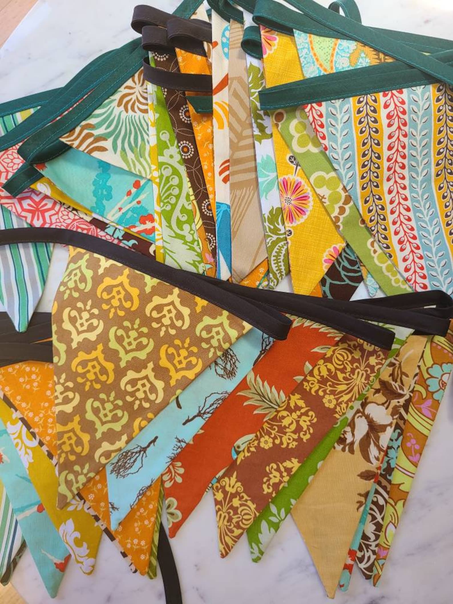 Harvest Fall Colors Bunting Flag Banner. Thanksgiving Flags | Etsy